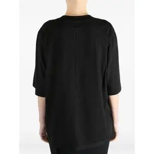Rick Owens Short Sleeve T-shirt With Ribbon Detail