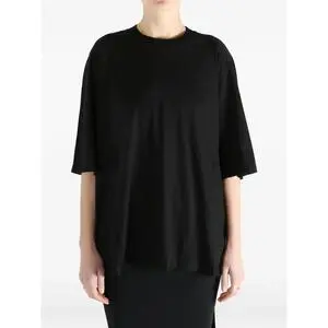 Rick Owens Short Sleeve T-shirt With Ribbon Detail