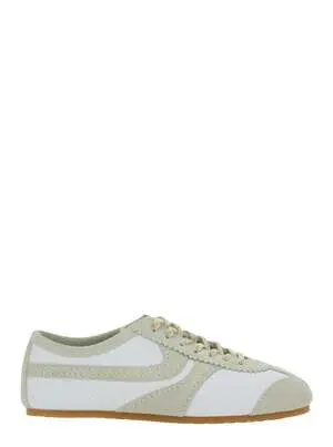 Dries Van Noten Low Top Sneakers With Embossed Logo And Suede Inserts - Multicolor