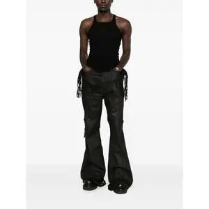 Rick Owens Frayed Denim Bootcut Jeans