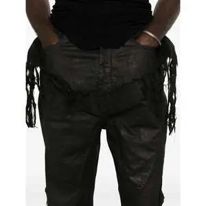 Rick Owens Frayed Denim Bootcut Jeans