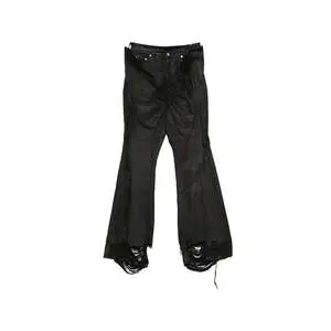 Rick Owens Frayed Denim Bootcut Jeans - Black