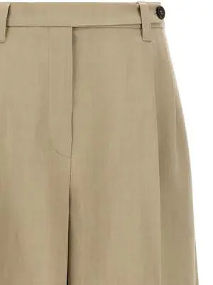 Brunello Cucinelli Tailored Bermuda Shorts In Linen Blend Twill