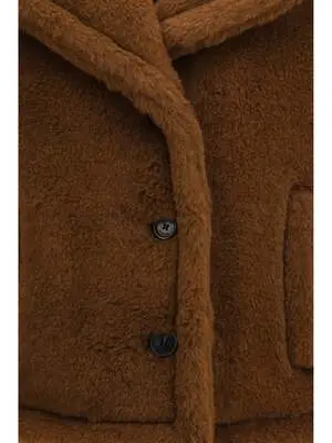 Max Mara Corvino4 Cape Jacket In Alpaca Blend - Brown
