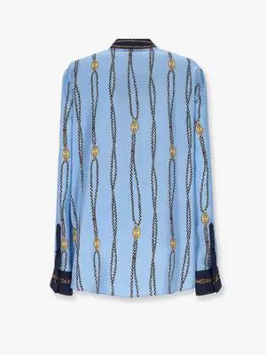 Gucci Printed Silk Twill Shirt With Bow Detail - Multicolor