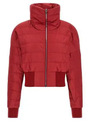 Rick Owens Moncler Cropped Down Jacket - Red