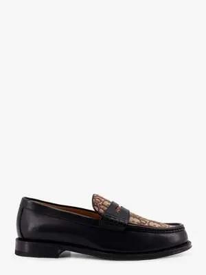 Dior Leather Loafers With Oblique Detail - Multicolor