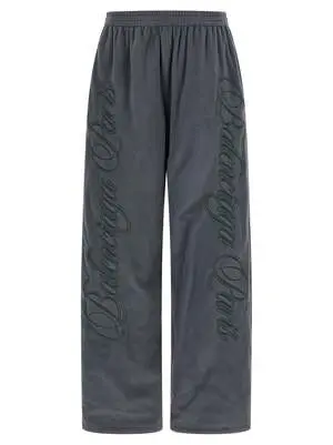 Balenciaga Cursive Embroidered Reversible Pants