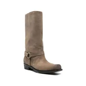 GOLDEN GOOSE Square Toe Suede Boots