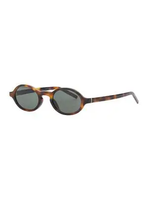 Saint Laurent Tortoiseshell Acetate Oval Sunglasses