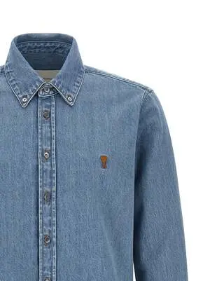 AMI Paris De Coeur' Denim Shirt