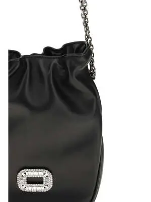 ROGER VIVIER Nano Pilgrim Bucket Bag - Black