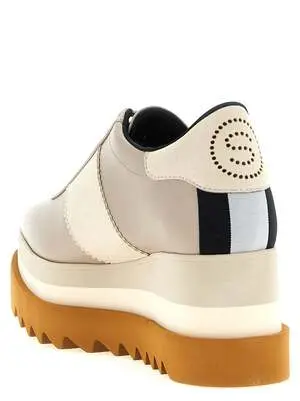 Stella McCartney Sneak-elyse Canvas And Alter Mat Platform Sneakers