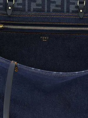 Fendi Roll Medium Reversible Shopping Bag - Blue