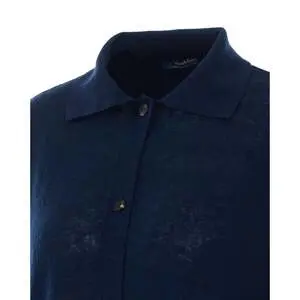 Max Mara Smmorigine" Flax Cardigan - Blue