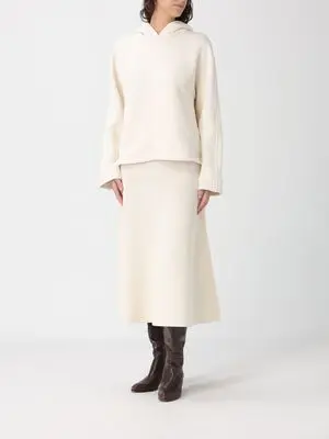 Max Mara Textured Cotton Blend Hoodie - Cream