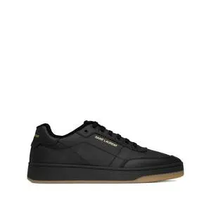 Saint Laurent Calf Leather Low Top Trainers - Black