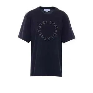Stella McCartney Logo Embroidered Boyfriend T-shirt - Black