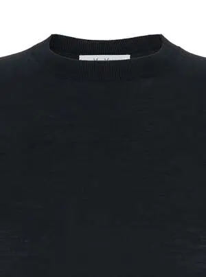 Max Mara Gerico Wool Crewneck Sweater With Short Sleeves - Black