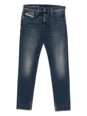 DIESEL® Faded Effect Cotton Blend Jeans - Blue