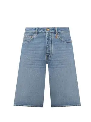 Amiri Knee-length Denim Shorts - Blue