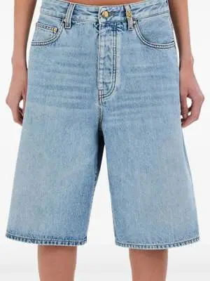 Amiri Knee-length Denim Shorts - Blue