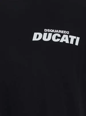 Dsquared2 Ducati X T-shirt With Logo On The Front In Cotton