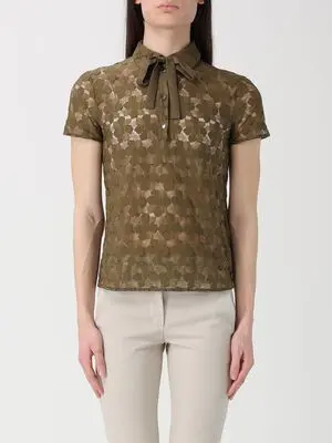 Max Mara Max Mara Studio Short-Sleeve Lace Top Green
