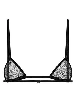 Dolce & Gabbana Lace Triangle Bra - Black