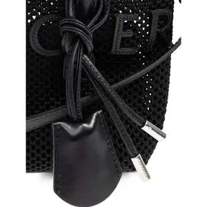 Moncler Leather And Polyamide Tote Bag With Logo Detail - Black