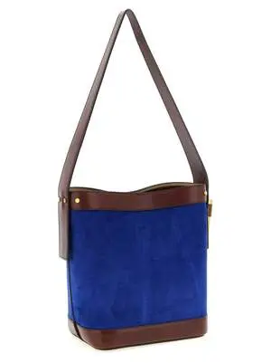 Versace Small 'pivot' Bucket Bag - Blue