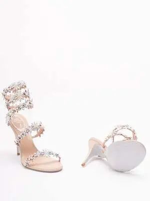 Rene Caovilla Embellished Floral Stiletto Sandals - Multicolor