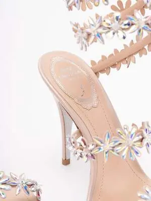 Rene Caovilla Embellished Floral Stiletto Sandals - Multicolor