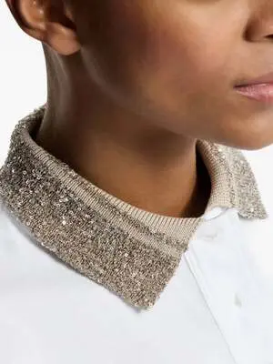 Brunello Cucinelli Polo Shirt With Embellished Collar