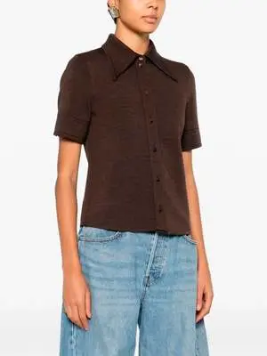 Gucci Brown Wool Short Sleeve Shirt - Multicolor