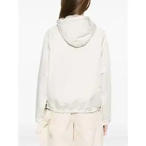 YVES SALOMON Drawstring Hood Zip-up Bomber Jacket