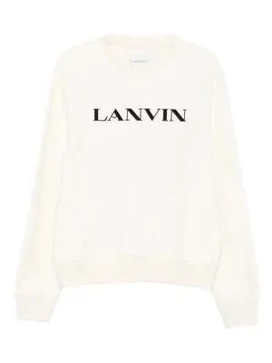 LANVIN LANVIN Cotton Crewneck Sweatshirt With Embroidered Logo Multicolor