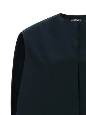Jacquemus La Robe Berlingot Mini Dress With Cape Detail - Blue