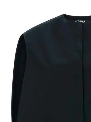 Jacquemus La Robe Berlingot Mini Dress With Cape Detail - Blue