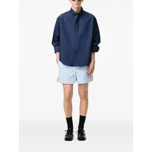 Ami Cotton Striped Elasticated Waist Shorts