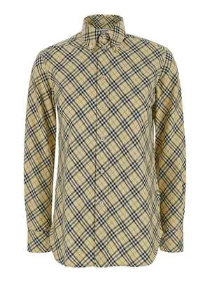 Burberry Cotton Oversize Shirt With All-over Check Motif - Multicolor
