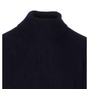 Stone Island Ribbed Wool Turtleneck Sweater