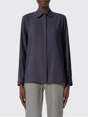 Max Mara Long Sleeve Silk Shirt - Gray