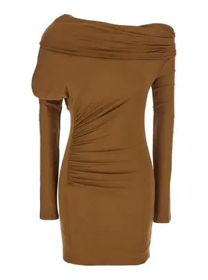 Andamane THE ANDAMANE Zoe Asymmetrical Draped Dress Multicolor