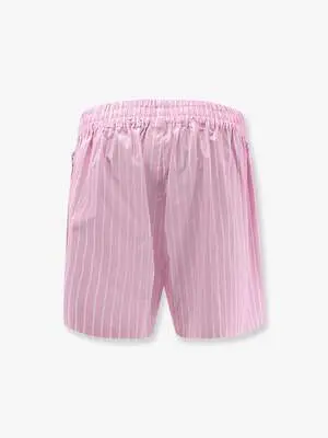 Balenciaga Cotton Boxer Shorts With Pinstripe Pattern