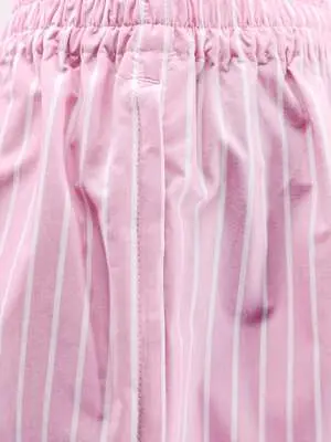 Balenciaga Cotton Boxer Shorts With Pinstripe Pattern