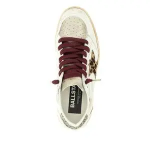 GOLDEN GOOSE Distressed Leopard Star Sneakers
