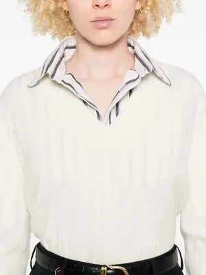 Max Mara Cashmere Ribbed V-neck Sweater - Multicolor