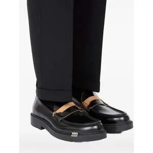 MAISON MARGIELA Leather Penny Strap Loafers - Black