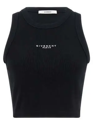 Givenchy Paris Ribbed Cropped Top